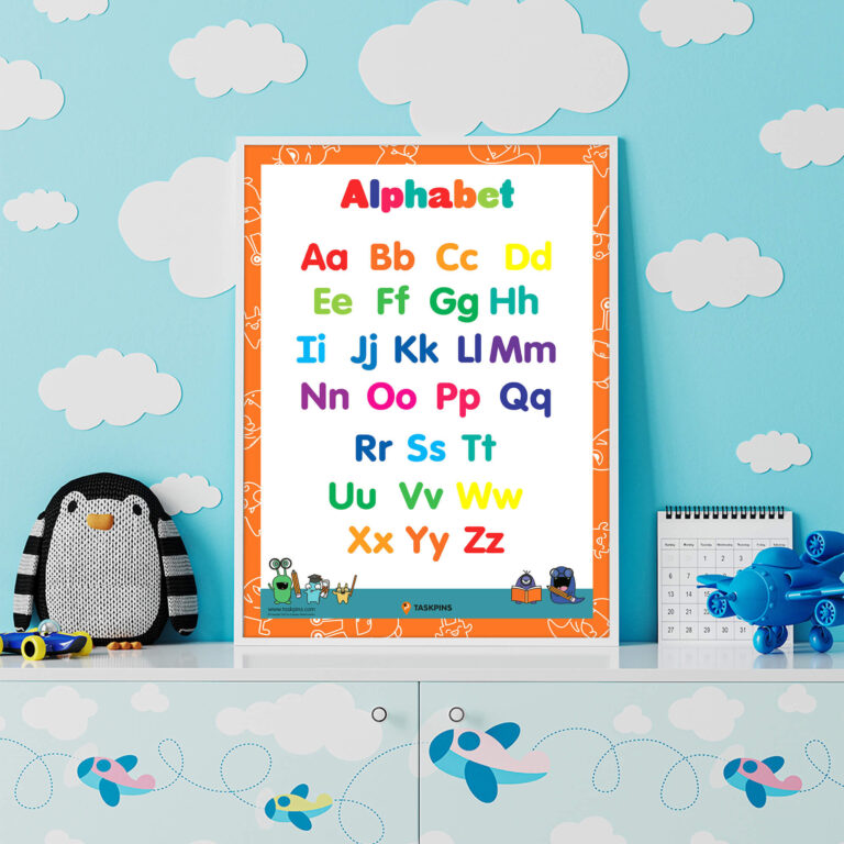 Alphabet Poster For Kids Digital Download and Printable PDF