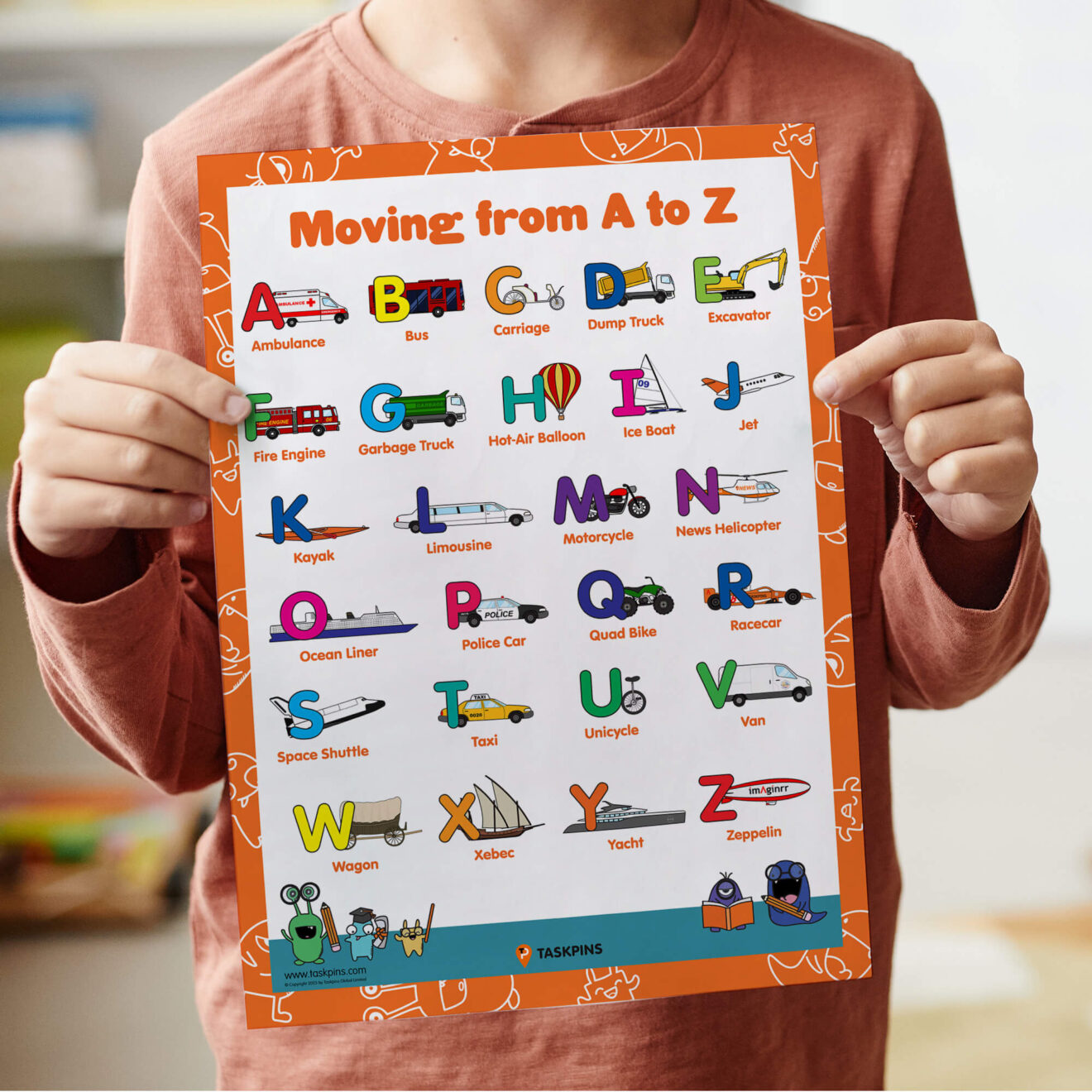 Transport Alphabet Poster Printable