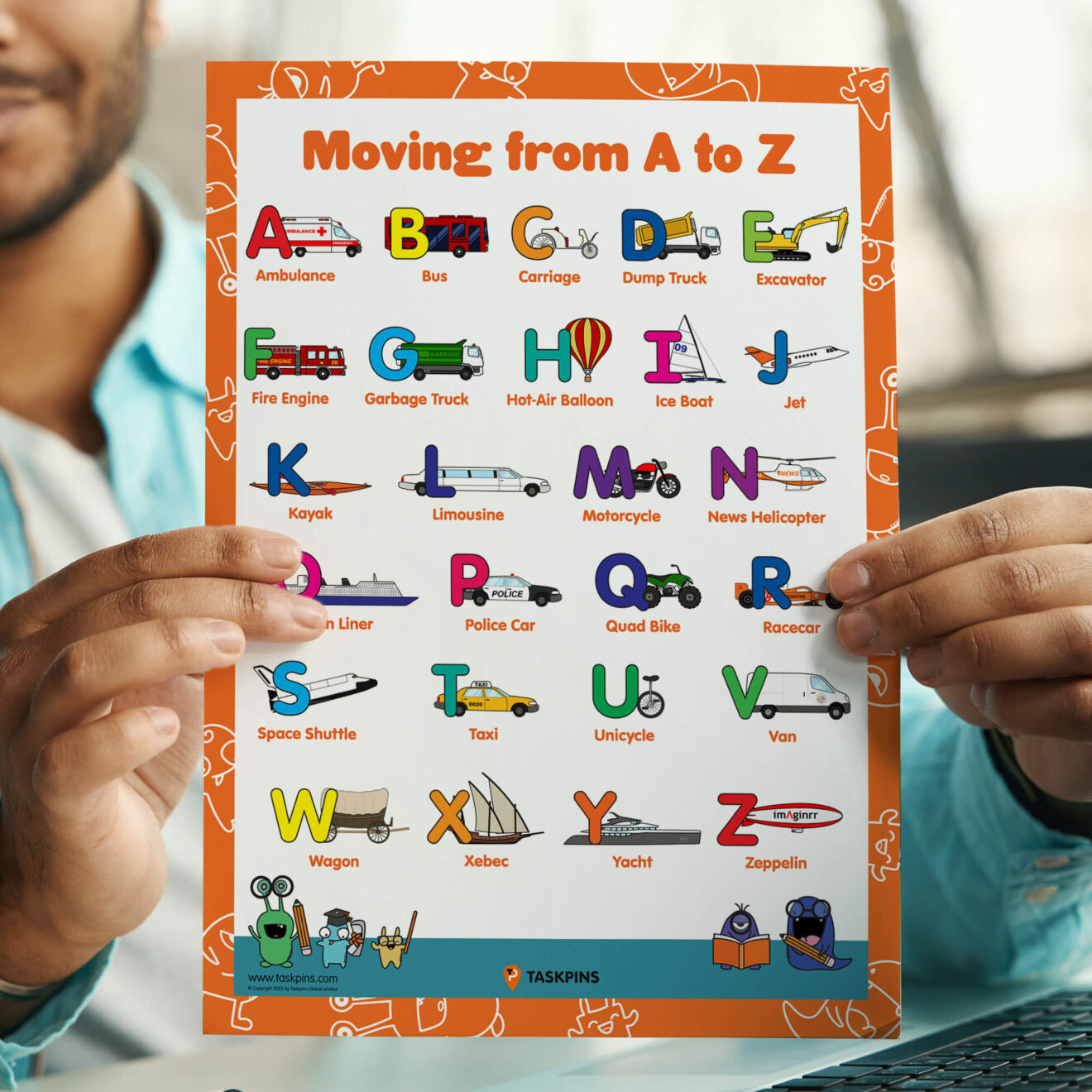 Transport Alphabet Poster Printable