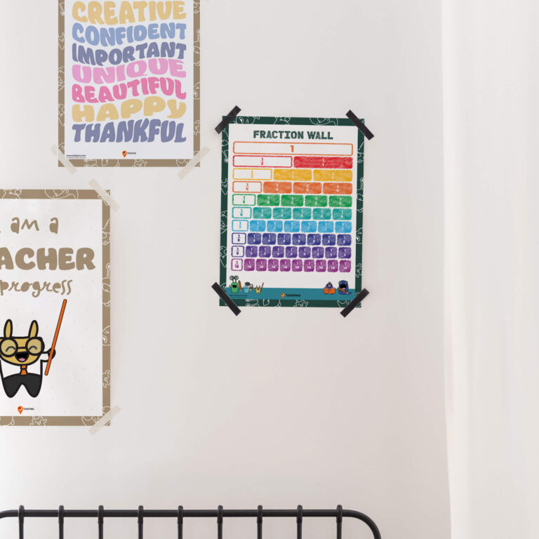 Fraction Wall Printable Math Poster