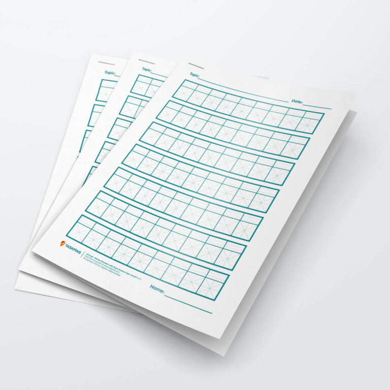 Mi Zi Ge Paper Printable PDF For Chinese Character Writing