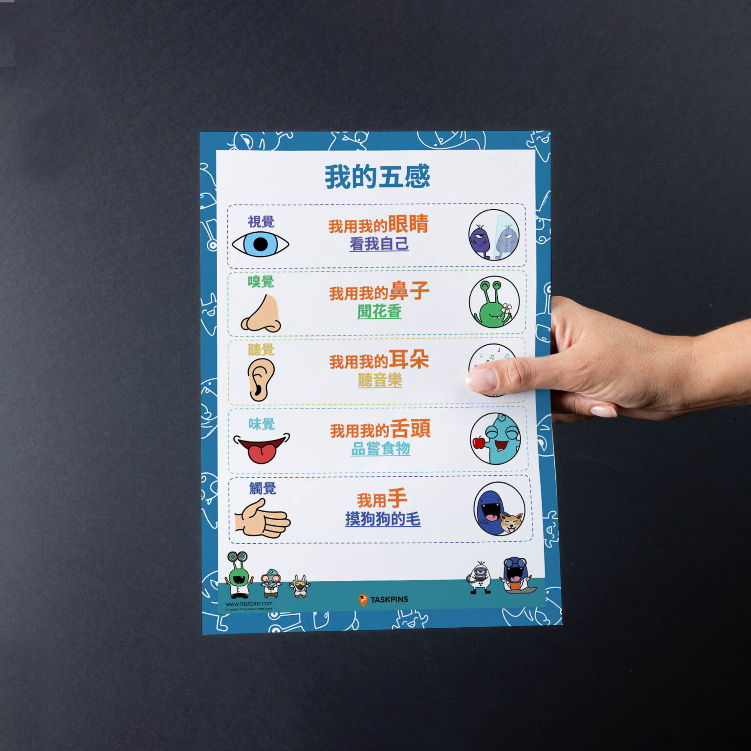 Five Senses Poster Printable Chart