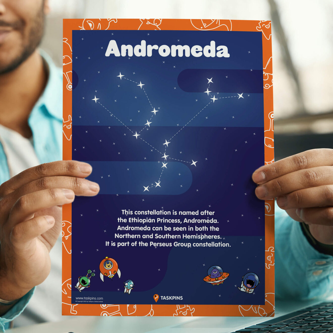 Andromeda Constellation Facts Poster For Kids