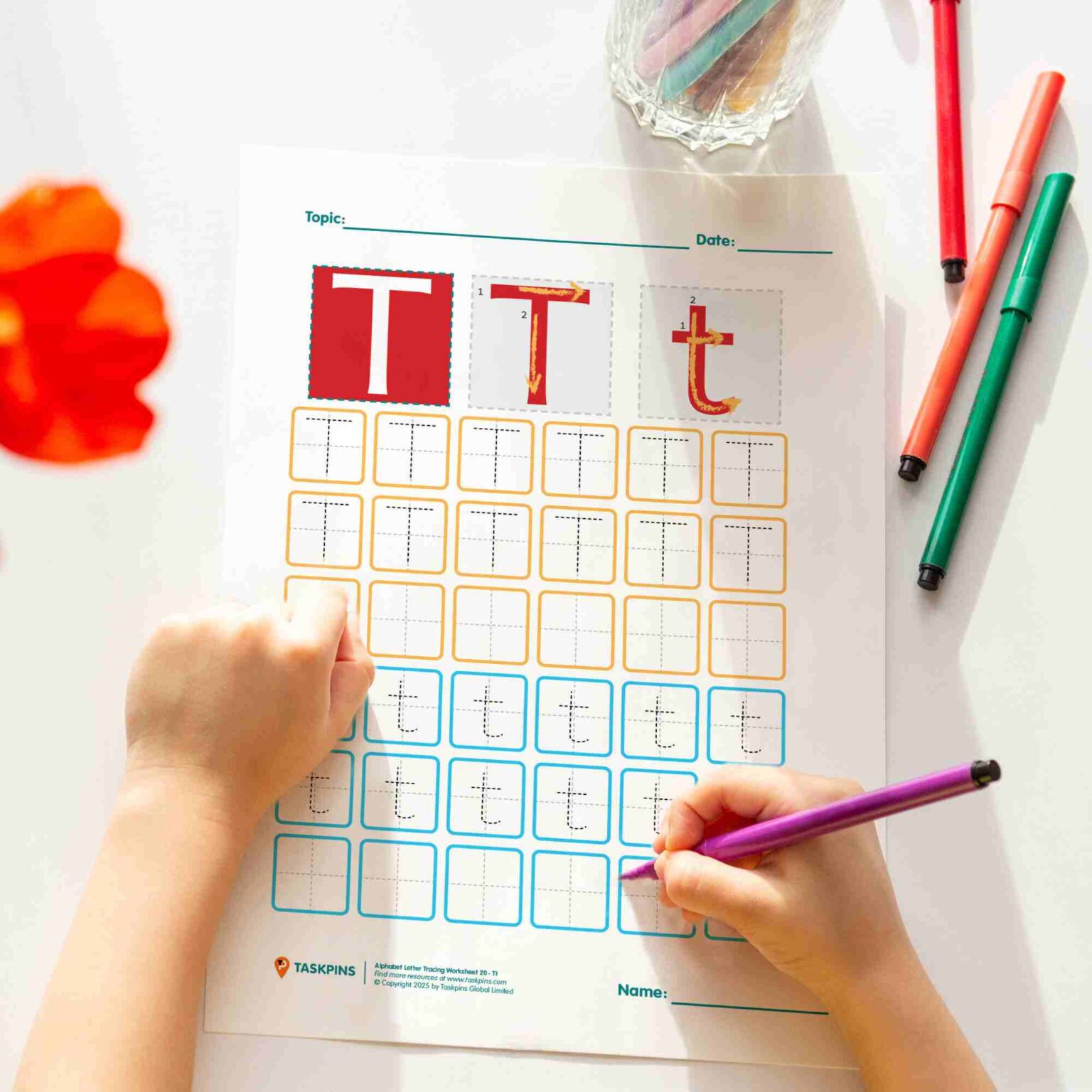 Free Printable Letter T Tracing Worksheet